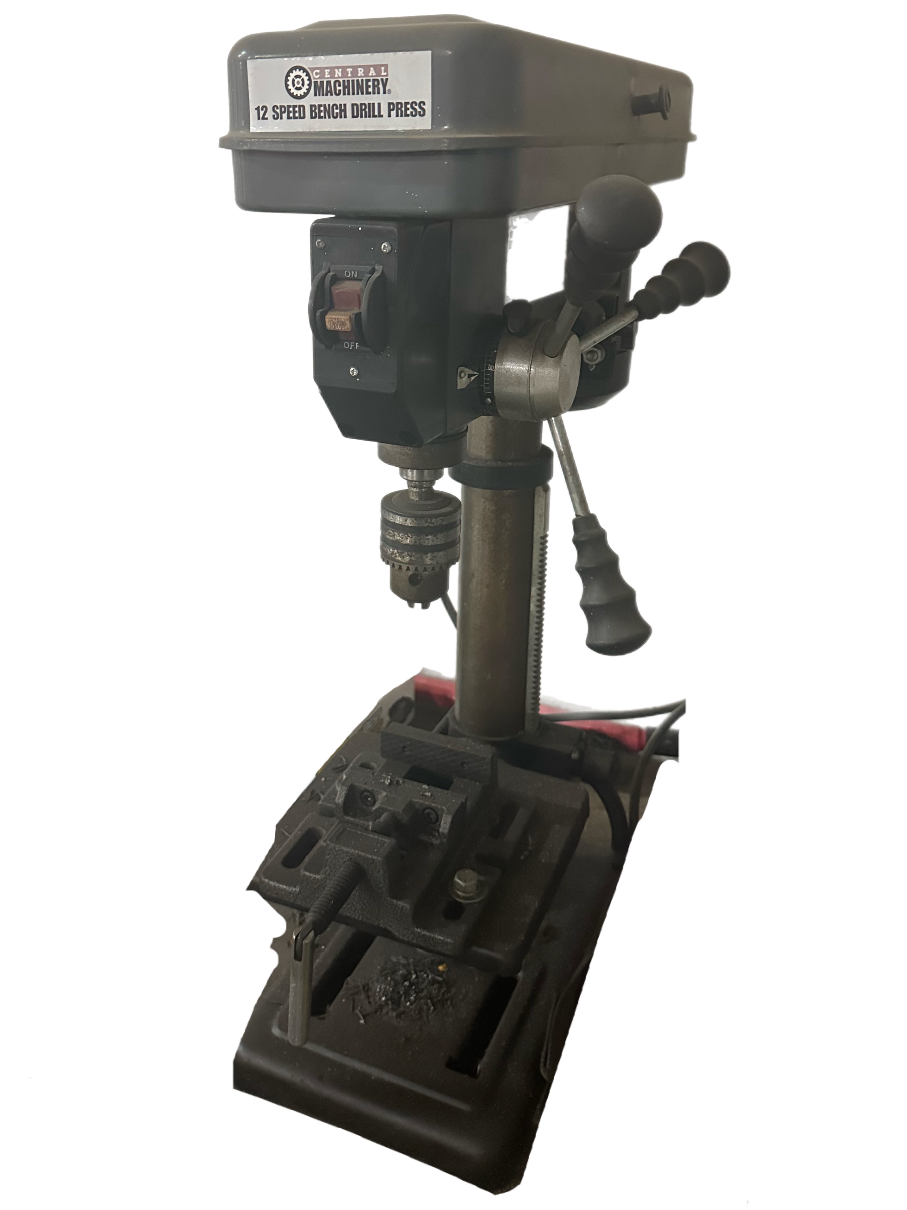 Central machinery 10 drill press store